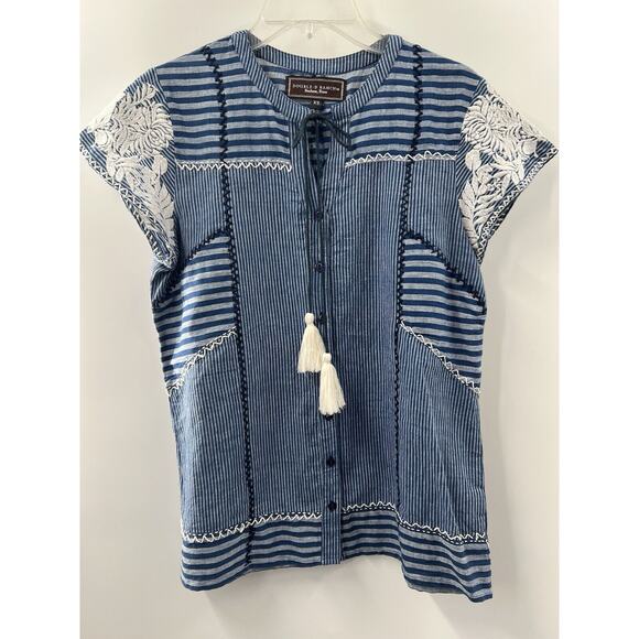 Double D Ranch | Tops | Double D Ranch Womens Cap Sleeve Button Up ...